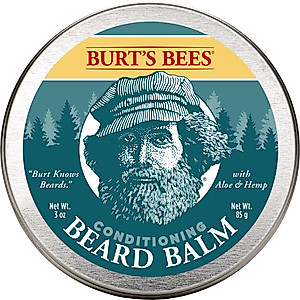 Burts Bees Conditioning Beard Balm with Aloe & Hemp, For Men, 3 Ounces