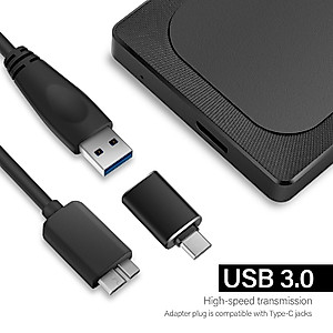 Aiolo Innovation 2TB Ultra Slim Portable External Hard Drive HDD-USB 3.0 for PC, Mac, Laptop, PS4, Xbox one,Xbox 360 Model A4