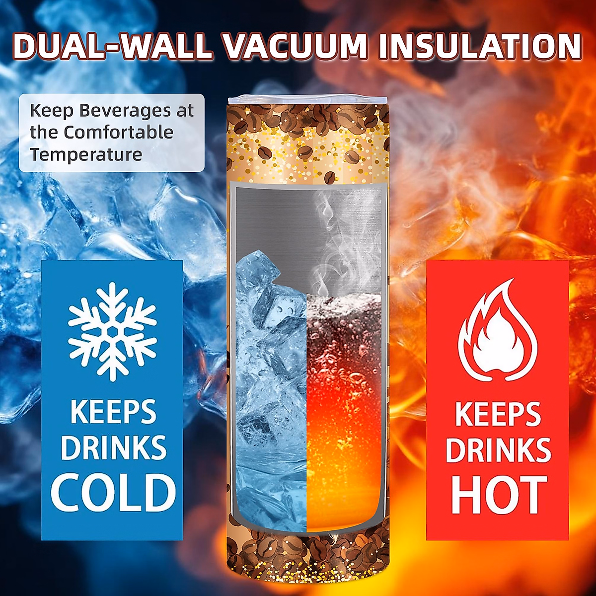 MoYueno Elf Coffee tumbler gift, Slim Gnome Tumbler with Lid & Straw & Brush, Elf Coffee Mugs for coffee Lovers, Elf Coffee Gift for Birthday, 20 Oz