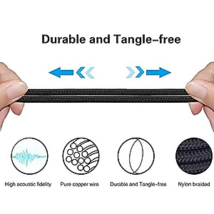 BUTIAO G4ME Cable Replacement Nylon Braided Audio Headphone Cord for Sennheiser G4ME ONE/Game Zero PC373D PC37X GSP350/ 500/600 Headphones (PC Cable)