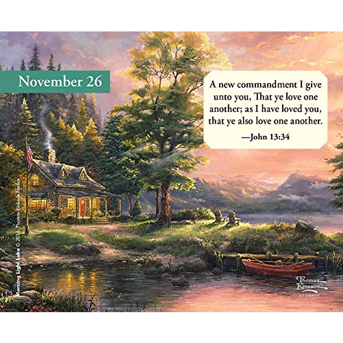 Thomas Kinkade Studios Perpetual Calendar with Scripture