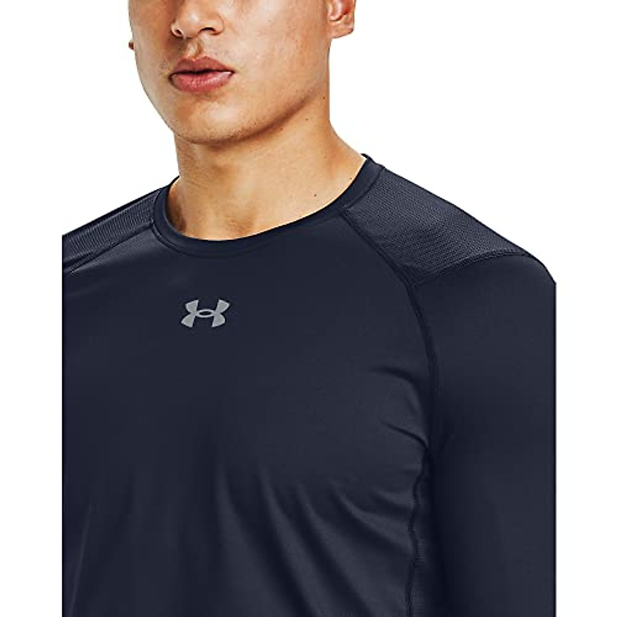 Under Armour Men's IsoChill 3/4 Sleeve Shirt, (410) Midnight Navy / / Baseball Gray, X-Large