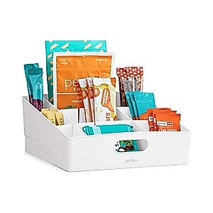 YouCopia Kitchen Cabinet Pantry ShelfBin Packet & Snack Bin Organizer, Large, White