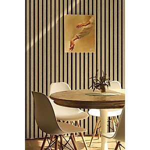myforHD Wallpaper Peel and Stick Wood Grating Stripe Self-Adhesive Wallpaper Faux Wood Contact Paper Wood Slats Self Adhesive Wall Paper PVC Vinyl Film Removable Waterproof (Wood A, 17.3" x 393")