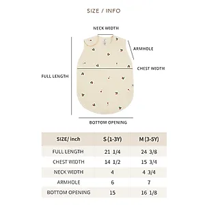 Konny Baby Sleep Sack - Wearable Blanket Sleeping Vest | 6-Layer Cotton Gauze Newborn Essentials Cloths | TOG 1.0 | 6 Months - 5T | (Cherry, Small)