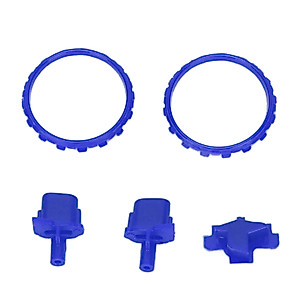 Key Replacement Shell, Transparent Portable Durable Sensitive Buttons Replacement Button Set for PS5 Gamepad Handle Accessories for PS5 Controller(blue)