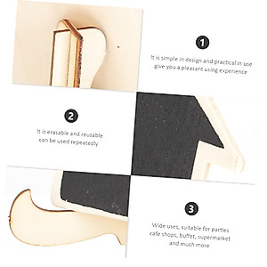 MAGICLULU 10pcs Erasable Message Board Chalkboard Signs Place Blackboard Chalkboard Label Signs Countertop Chalkboard Sign Food Signs Centerpiece Table Decorations Mini Memo Board Wood