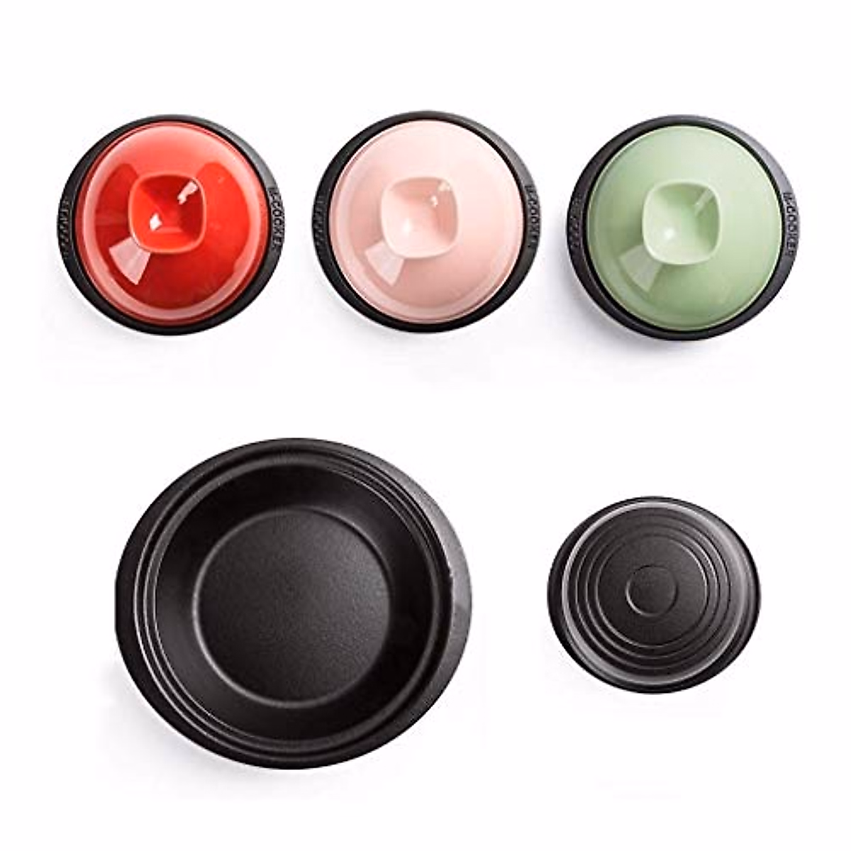 JAHH Chef's Classic Enameled Cast Iron Round Covered Casserole, Red Wok，Soup Pot，Frying Pan (Color : white-Dinosaur Doodle4)