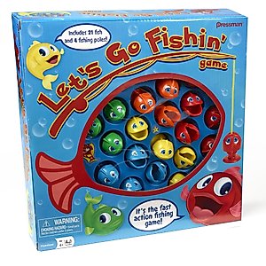 Let's Go Fishin' Game by Pressman - The Original Fast-Action Fishing Game!, 1-4 players