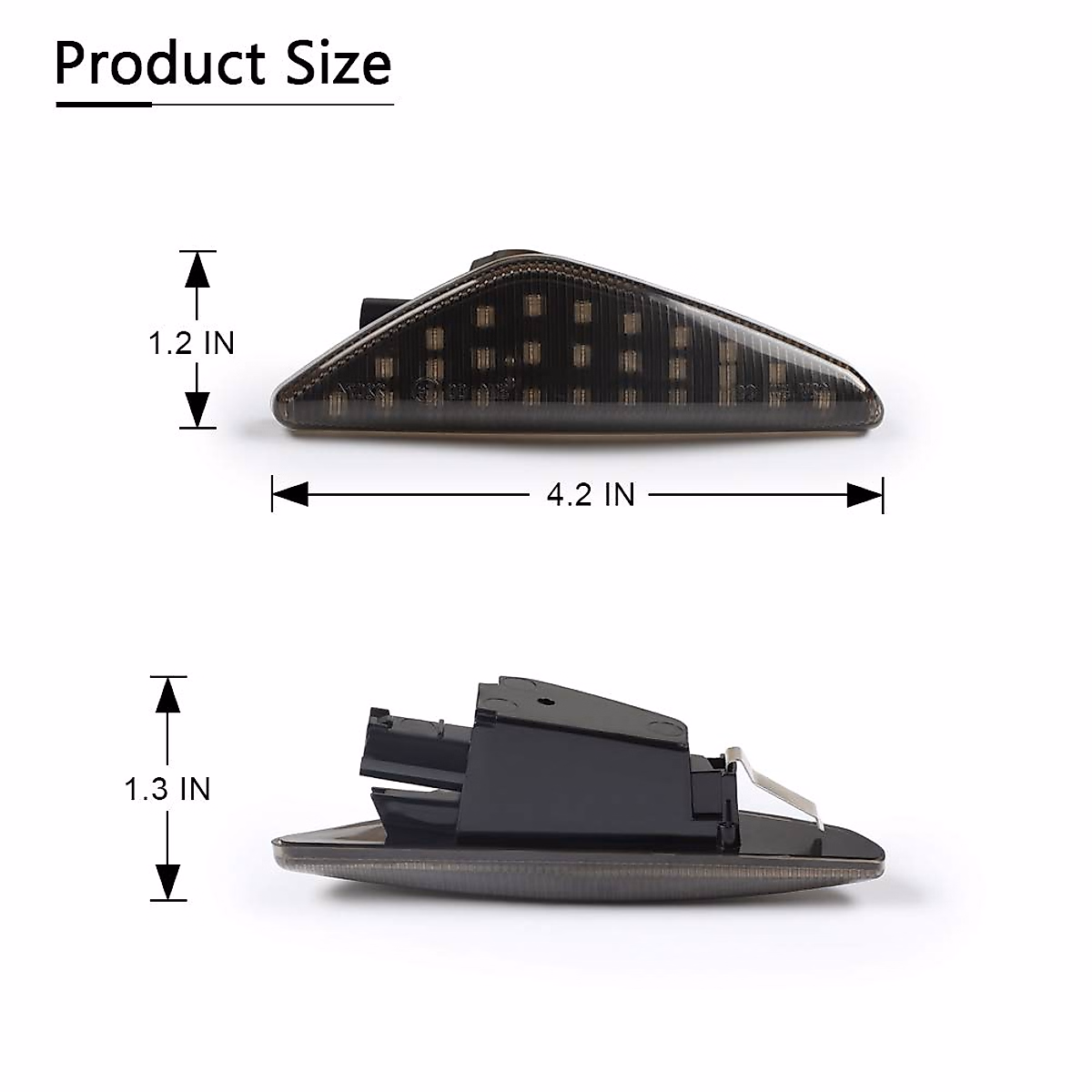 Gempro 2Pcs Dynamic Amber LED Side Marker Turn Signal Light For BMW E70 X5 E71 X6 F25 X3, Replace OEM Side Marker Light