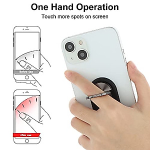 BF2JK 2 Pack Cell Phone Ring Holder Stand, 360 Degree Rotation Metal Phone Grip for Magnetic Car Mount Compatible with iPhone, Samsung, Smartphones