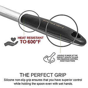 Daily Kitchen Utensil Set Silicone and Stainless Steel - Heat Resistant Cooking Utensils for Non Stick Cookware - Silicone Utensils Cooking Utensil Set - Kitchen Tools and Gadgets - 6-Piece Tool Set