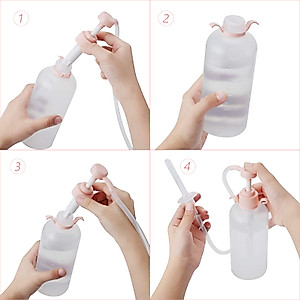 Vaginal Douche for Women Vaginal Cleansing System 600 ml Douche Cleaner Anal Douche Cleaning Kit Capacity with 3 Nozzles