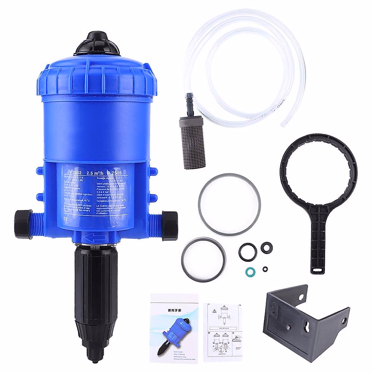 0.2%-2% Adjustable Fertilizer Injector, Automatic Dosing Device Irrigation Injector Chemical Liquid Doser Dispenser Dosatron Injector Powered by Water Dosing Pump for Garden