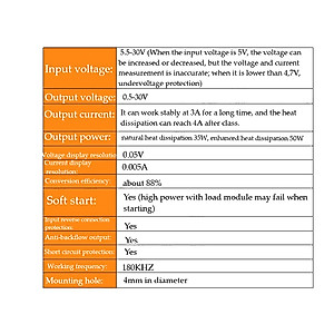 CenryKay Adjustable USB Power Supply Module, 15W DC-DC 0.5-30V Step Up/Down Module CVCC Buck Boost Voltage Converter Support Fast-Charge Trigger (Boost Converter)