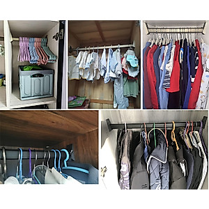 RV/Wardrobe/Laundry Room Closet Rod Wall Mounted, Heavy Duty Cuttable Metal Hanging Clothes Pole With Bracket Kits, 160 150 140 130 120 110 100 90 80cm Long (Color : Black, Size : 80cm/31.5in)