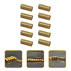 jojofuny 30 PCS Dollhouse Mini Mini Model Mini Fake Gold Brick Mini Gold Fake,
