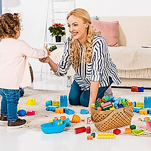 Small Woochip Wicker Baskets, Baskets for Gfits Empty, Picnic Baskets, Easter Basket, Baskets for Collecting Egss, Kids Toys, Holloween, Christmas - Honey