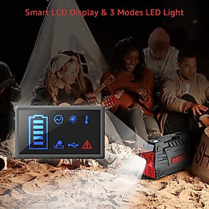 500W Portable Power Bank / Station, 296Wh Outdoor Solar Generator Backup Battery Pack with 110V/500W AC Outlet for Home Use, Emergency Outage, Camping Travel, RV Trip