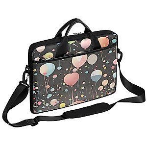 Balloons Laptop Computer Bag Waterproof Shoulder Messenger Bag 13-15 inch Durable Laptop Tote Bag with Shoulder Strap Handle Lightweight Crossbody Briefcase