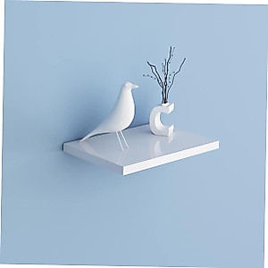 FUNOMOCYA 3pcs Floating Shelves Wall Mounted Shelves Figure Floating Shelf Wall Mounted Bookshelf Wall Display Ledge Hanging Shelves for Wall Bookshelves Wall Mounted Decor Wooden White