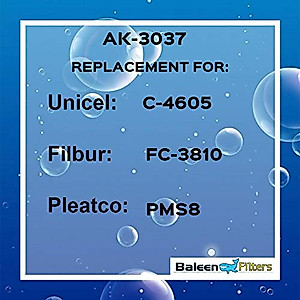 Baleen Filters 6 sq. ft. Pool Filter Replaces Unicel C-4605, Pleatco PMS8, Filbur FC-3810-Pool and Spa Filter Cartridges Model: AK-3037
