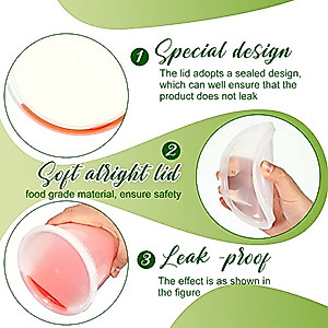 Skylety 60 Pcs Deli Plastic Food Storage Container with Lids, 8oz, 12oz and 16oz Airtight Leakproof Deli Containers Microwavable Clear Food Containers with Lids for Soup Meal Freezer Dishwasher Safe