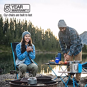 Helinox Chair Two Ultralight, High-Back, Collapsible Camping Chair, Black, with Pockets