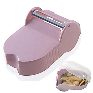 WYNOTT Vegetable Peeler | Food Peeler - Non-Slip Texture Ginger Peeler with Stainless Blade Peel Storage Box for Potato Carrot Cucumber