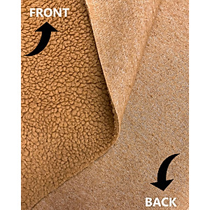 Heavy Duty Sherpa Sheep Skin 60" Wide - 21oz per Yard, 7.7mm Sold by The Yard - Camel