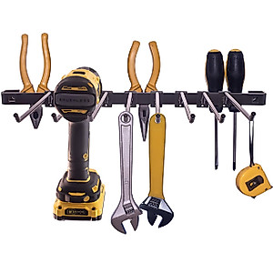 KINOMI Power Tool Holder Drill Holder Power Drill Tool Storage Rack Organizer Metallic Tool Hanger Shelf for Garages, Tool Sheds, Basements, Gardens, Art and Craft Rooms etc