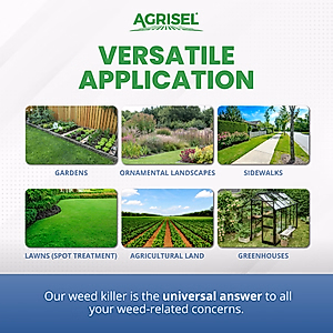 Agrisel GlyPhoSel Pro Weed Killer, Tackles Hard-to-Kill Weeds, Low-Odor, Easy Mixing, Pet Safe, Includes 3-Pack of Agrisel Protective Gloves, 32 Ounces