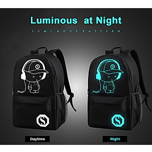 Kriture School Backpack, Unisex Lightweight Water-resistant Daypack Schoolbag Bookbag for Boys Girls Teens, Black