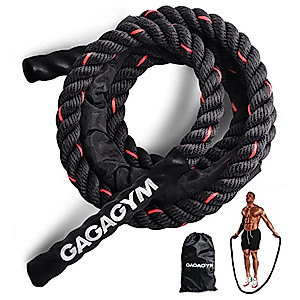 Weighted Jump Rope for Fitness - 3LB Heavy Jump Ropes for Exercise, Weighted Adult Skipping Rope for Women & Men, Workout Battle Rope For Gym Training, Home Workout,Total Body Workouts