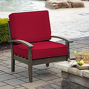 Arden Selections ProFoam Performance Outdoor Deep Seating Cushion Set 24 x 24, Caliente Red