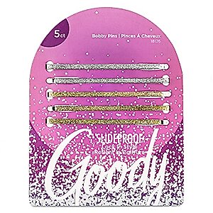 Goody Holiday Ball Enameled Bobby Pin Set - 5 Count, Silver and Gold - Hair Accessories for Men, Women, Boys and Girls to Style With Ease and Keep Your Hair Secured - For All Hair Types