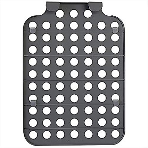 Home Basics Adjustable Over The Cabinet Door Mount Plastic Organizer Storage Space Saving Hanging Basket for Kitchen, Pantry, Vanity and Bathroom, Cle