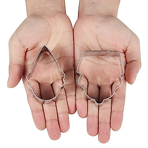 Summer Ice Cream Cookie Cutter Set, 11 Pieces Stainless Steel Sweets Cupcake Biscuit Cookie Cutters Molds for Making Ice Cream Cone, Popsicle, Soft Serve Ice Cream, Love Cake and Candy