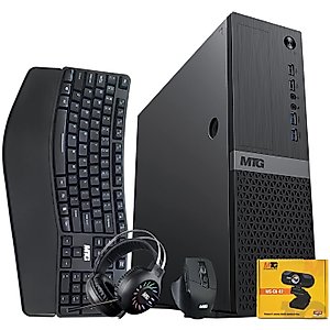 Computer Desktop PC MTG Aurora - Intel Core i7 4th Gen, 8GB Ram DDR4, 256GB Nvme, MTG Wireless Ergonomic Keyboard Mouse, RGB Headphone, Webcam, Win 10 Home