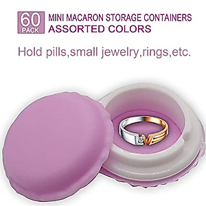 RONYOUNG 30PCS Mini Macaron Jewelry and Pill Storage Box Containers Macaron Mini Storage Case Jewelry Box Case Container Earring Travel Organizer