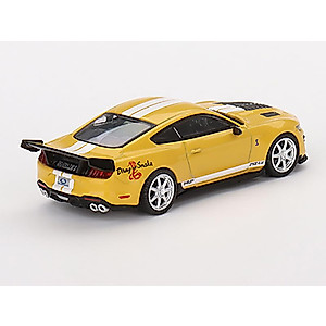 Shelby GT500 Dragon Snake Concept Yellow with White Stripes Limited Edition to 3240 Pieces Worldwide 1/64 Diecast Model Car by True Scale Miniatures MGT00535