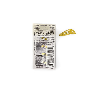 4 Pack - Light Tan Tactical Hair Clips, Multitool Snap Barrettes - Multi-Functional Keychain Metal Multi Tool - Box Cutter, Serrated Edge, Raptor Claw - Anti-scratch Surface