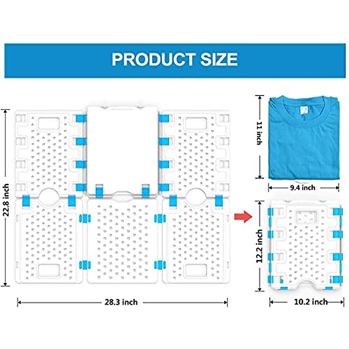 BoxLegend v4 Shirt Folding Board t Shirts Clothes Folder Durable Plastic Laundry folders Folding Boards