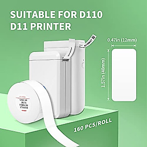 D110 Label Maker Machine with Tape, Portable Label Printer with Tape for Organizing
