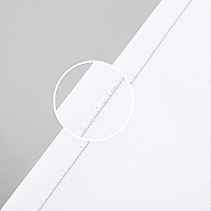 Room Darkening Curtain Panels Pure White Curtains Window Treatment Energy Saving Thermal Insulated Solid Grommet Room Darkening Drapes for Bedroom/Nursery, Pure White, 2 Panels, 52 in x 84 in (W x L)