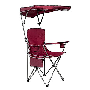Quik Shade Max Shade Gray Chair, 30'' D x 34'' W x 51'' H, Red/Grey & Full Size Shade Folding Chair for Camping, Polyester, Arm Rest|Foldable, Royal Blue, 2'L x 3'W x 4.3'H (160048DS)