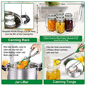 Canning Supplies Starter Kit, All-in-one Canning Kit with Rack, Home Canning Set Canning Accessories Canning Equipment and Supplies for Beginners and Enthusiasts