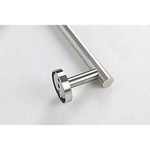 TocTen Bath Towel Bar - Thicken SUS304 Stainless Steel Bathroom Towel Holder, Towel Rod for Bathroom Heavy Duty Wall Mounted Towel Rack Hanger (16IN, Brushed Nickel)