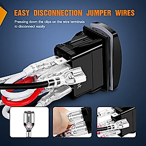 Nilight NAV/ANC Rocker Switch 7Pin Navigation Anchor Lights Toggle Switch On Off On DPDT Laser Etched Switch 12V 24V Jumper Wires for ARB Carling NARVA Style Marine Boat Ship Vessel, 2 Years Warranty