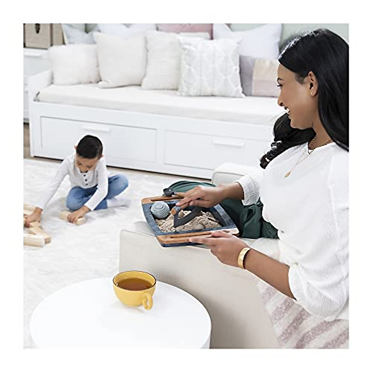 Kinetic Sand Kalm, Zen Garden Box Fidget Toy with All-Natural Kinetic Sand and 3 Tools for Relaxing Play, Sensory Toys, Sand Toys for Adults and Kids